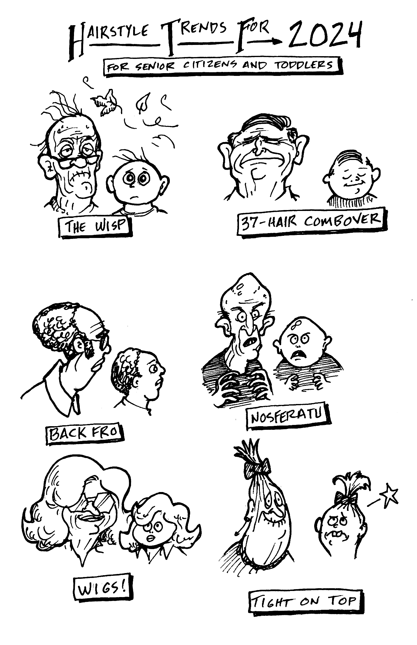 Oddballs: Hairstyle Trends for 2024 for Senior Citizens and Toddlers ...